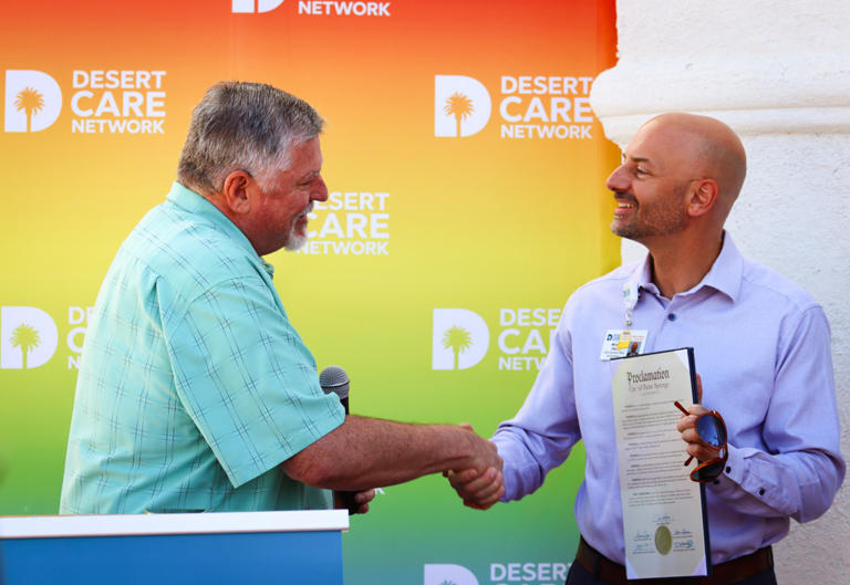 Flag unfurled at historic bell tower as Palm Springs kicks off Pride Week