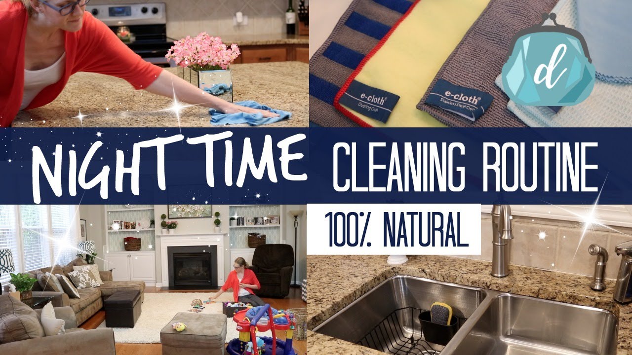 Night time cleaning routine (all natural!) 💙 feat. E-Cloth and Ace Hardware