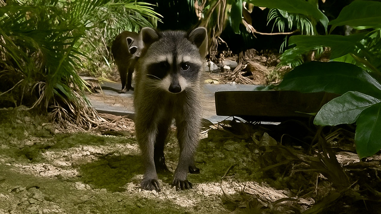 Raccoon Visits a Hidden Camera?