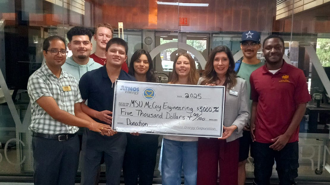 MSU's SAE team gets donation from Atmos