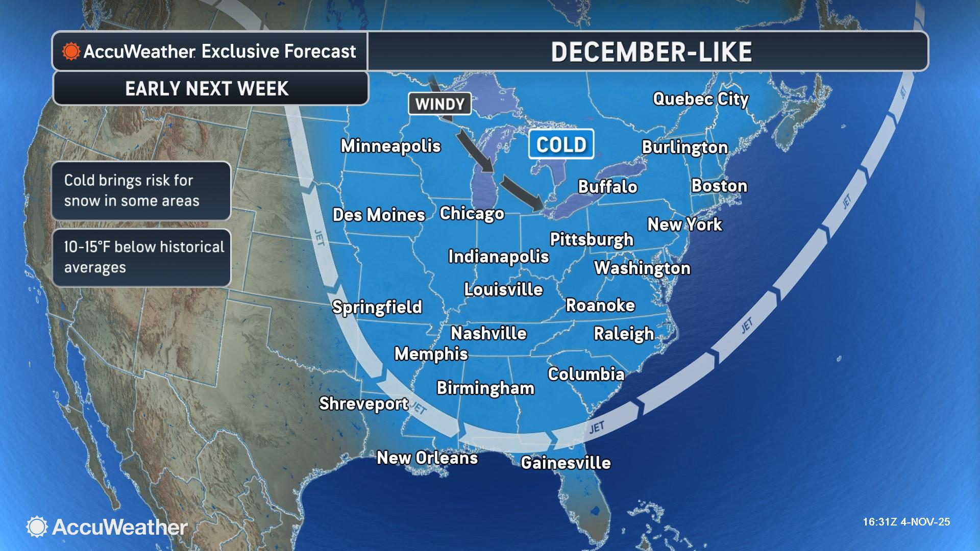 Arctic blast headed to Pennsylvania, cold wave and first snow; see ...