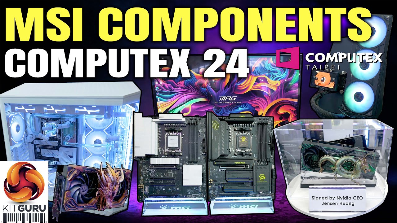 Computex 2024: MSI components - mobos, cases, GPUs, SSDs, monitors!