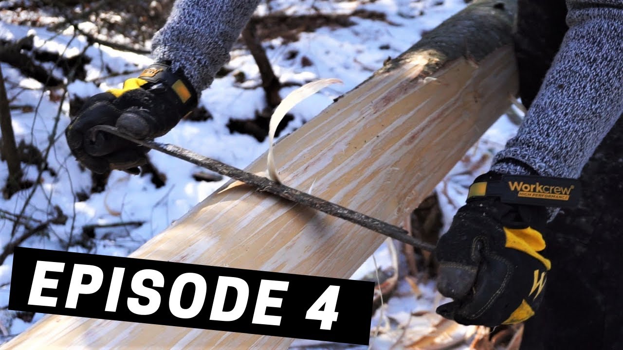 Building a log cabin - winter came early! But the work continues