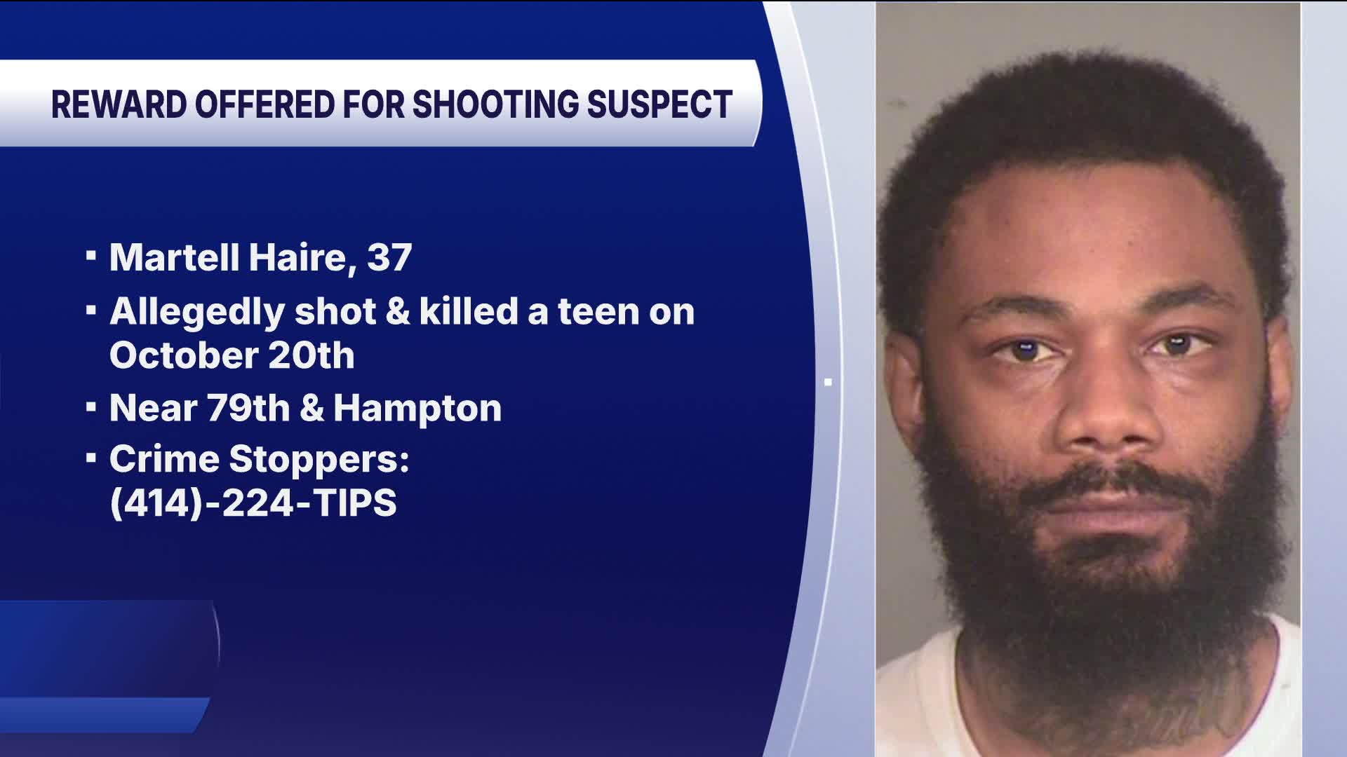 Reward offered for shooting suspect
