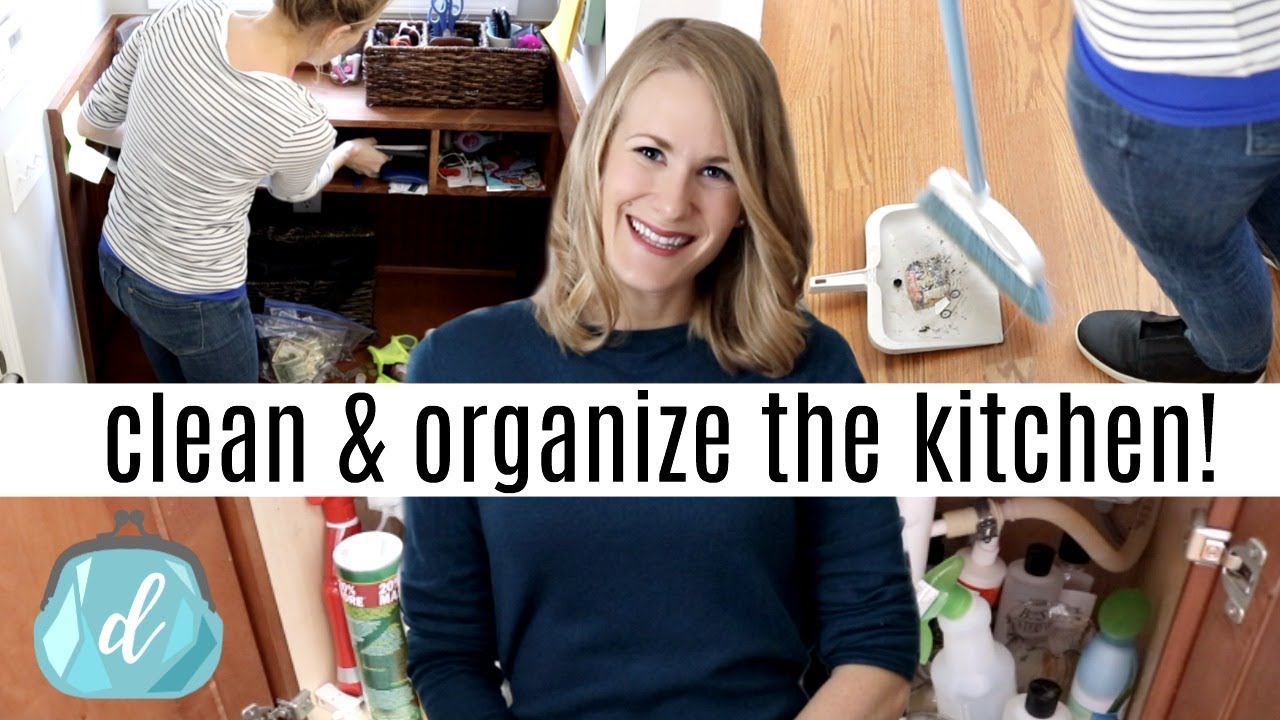 Kitchen cleaning & organizing makeover!💚 (Dollar Tree style!)