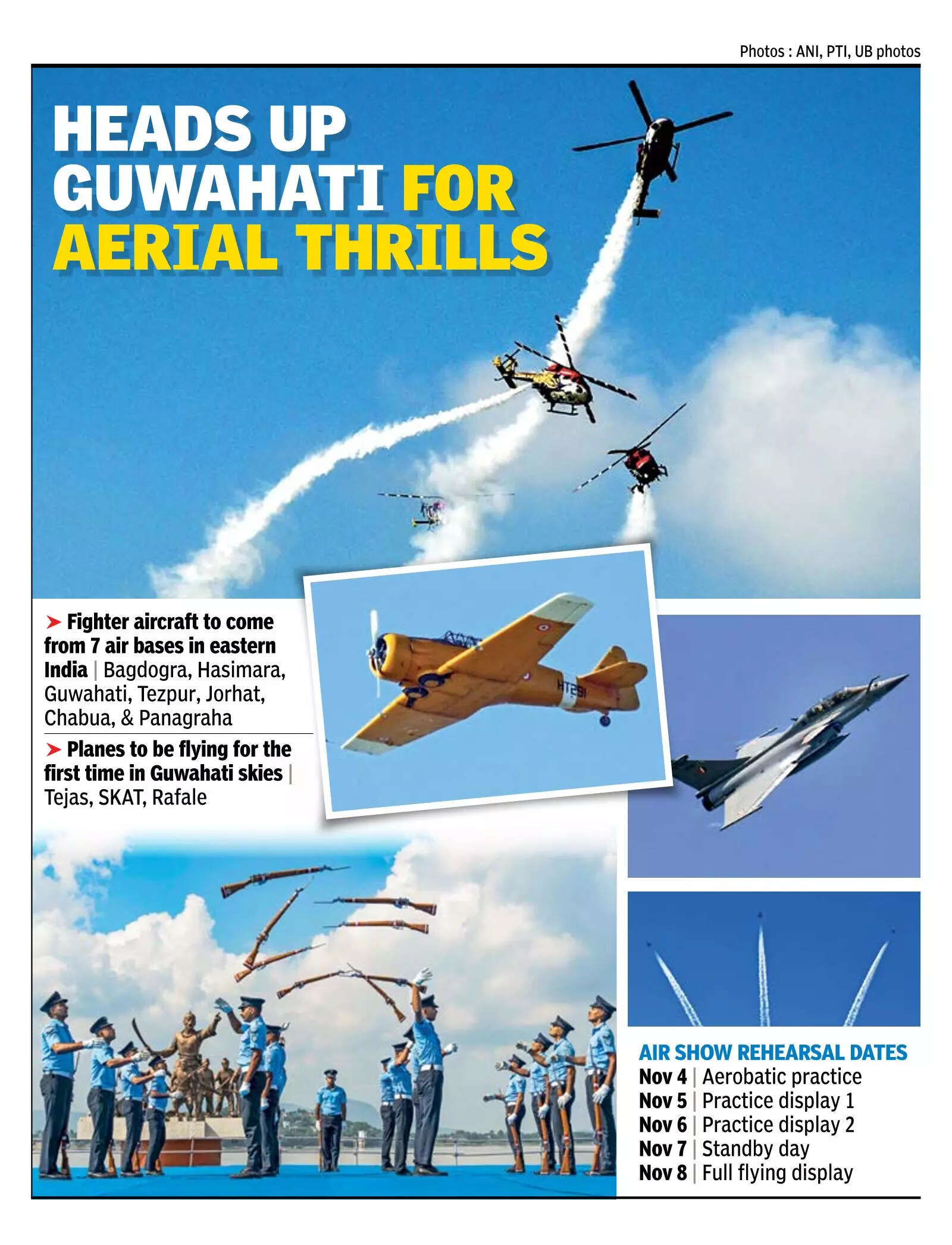 Sky spectacle: Fighter jets, choppers arrive for Air Force Day celebrations
