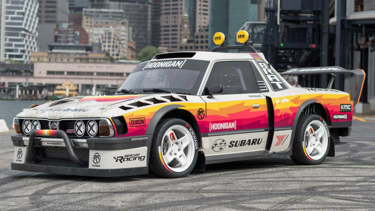 Travis Pastrana's New Gymkhana Car Is a 'Completely Unhinged' Subaru Brat