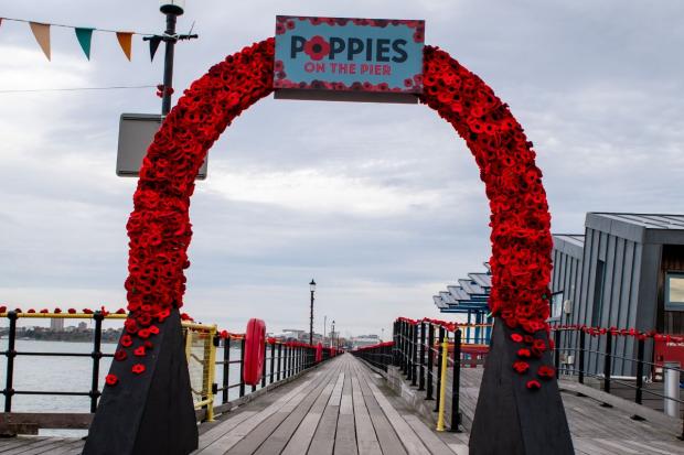 Worldwide attention grabbed by Southend Pier's handmade 110,000 poppy ...