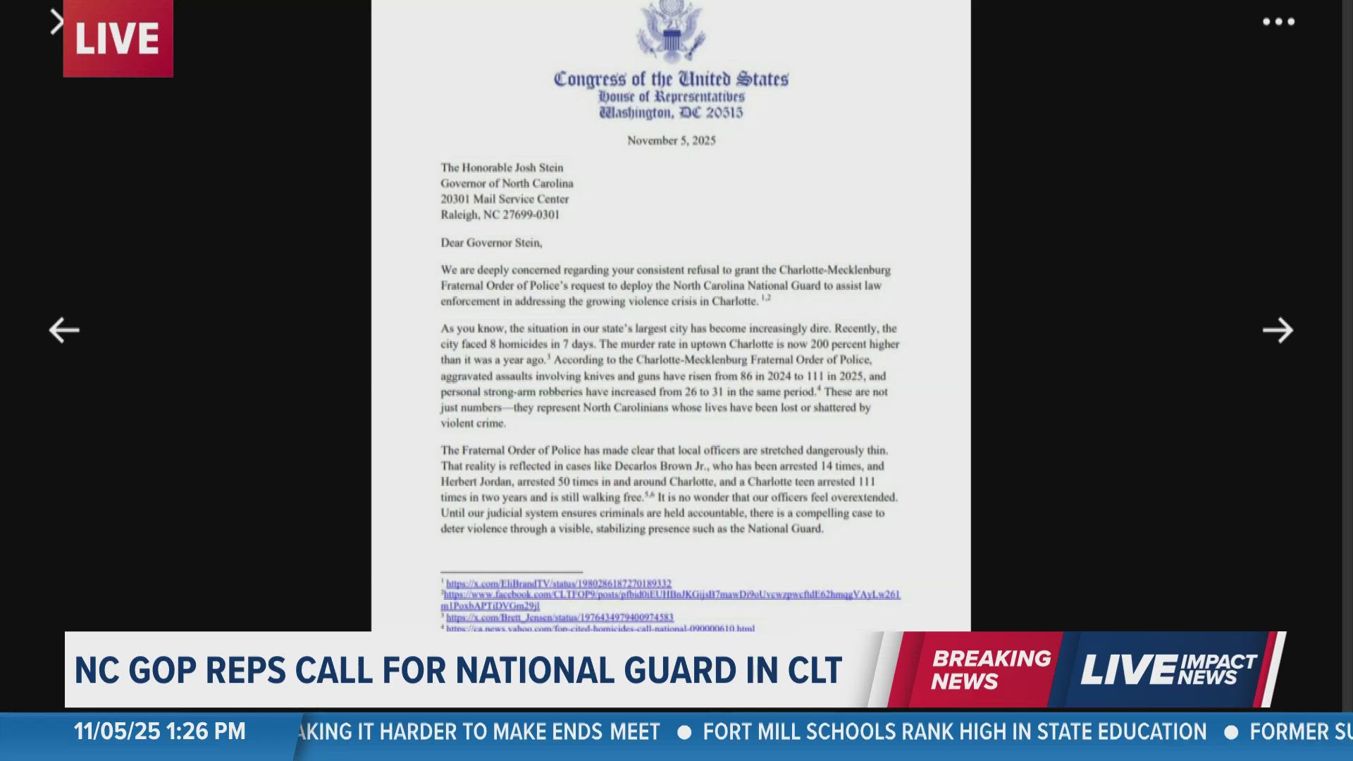 NC GOP representatives call for National Guard activation in Charlotte