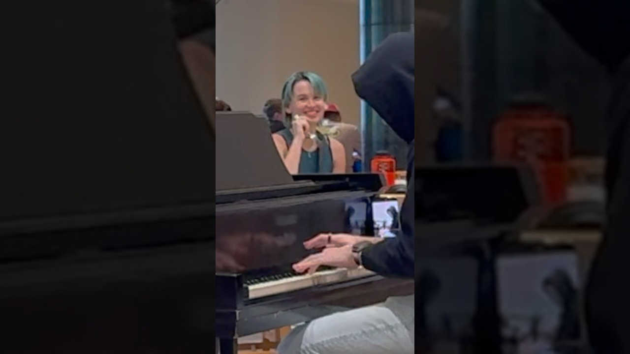 Insane cover of Beanie in my college cafeteria #beanie #chezile #piano