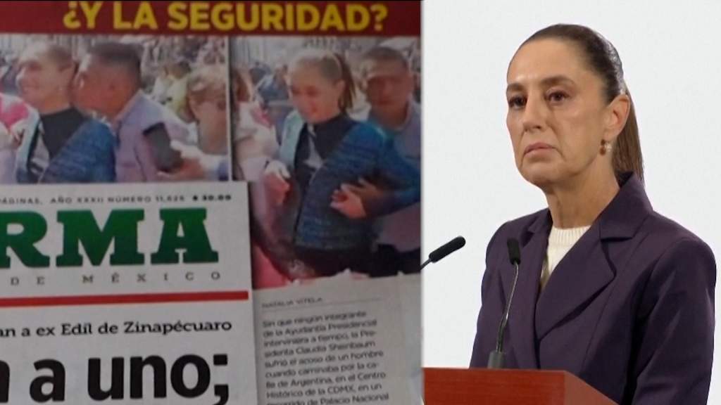 Mexico president Claudia Sheinbaum groped in the street, man arrested ...