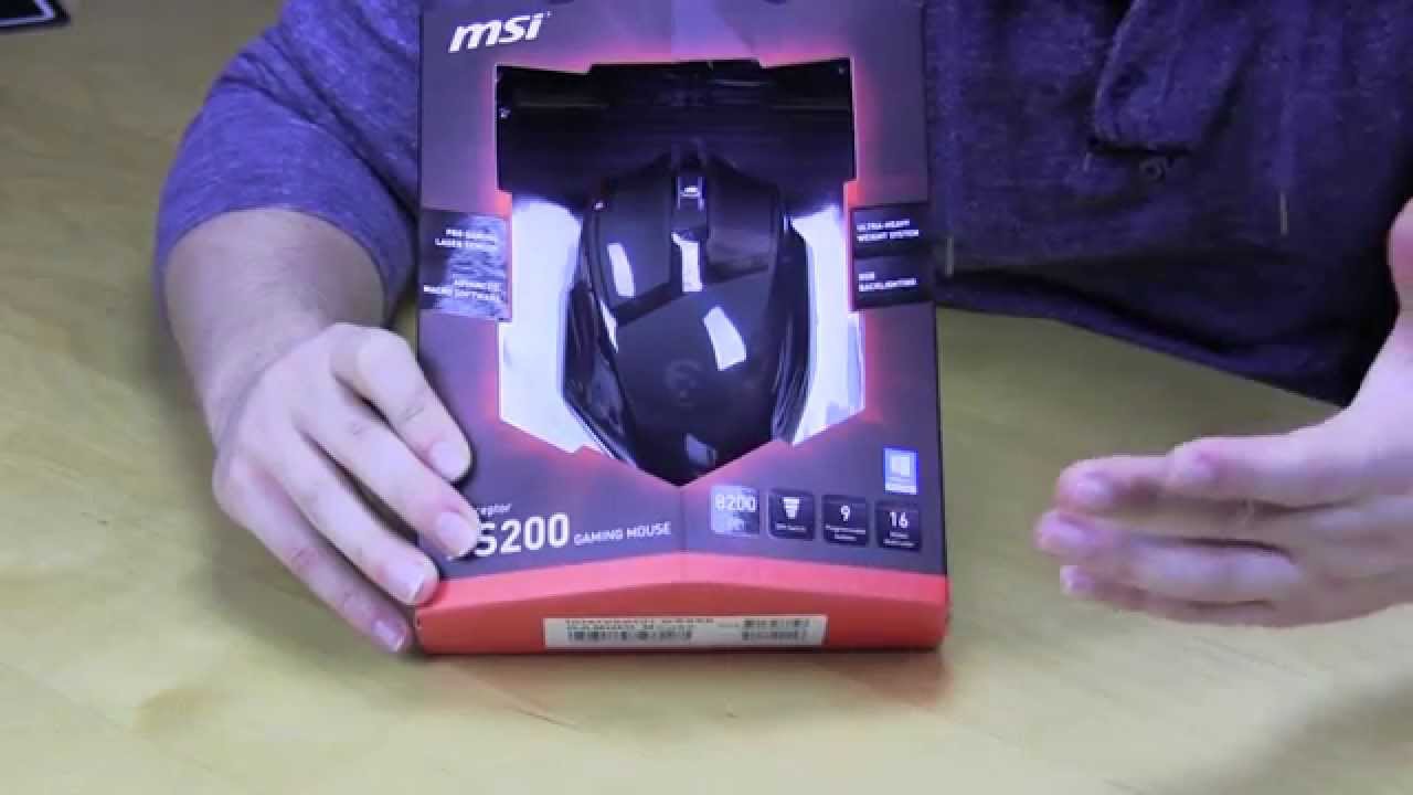MSI Interceptor DS200 gaming mouse unboxing & overview