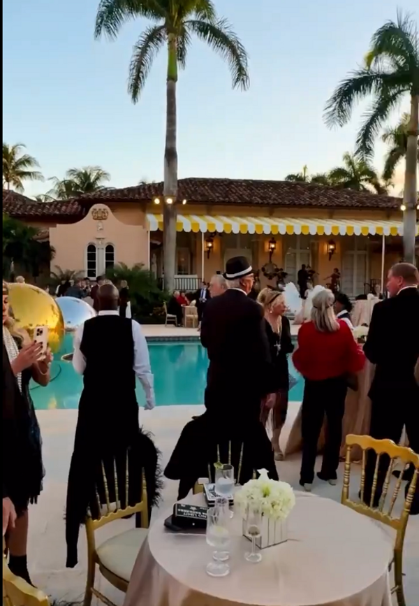 Yes, this footage shows woman dancing in giant cocktail glass at Trump ...