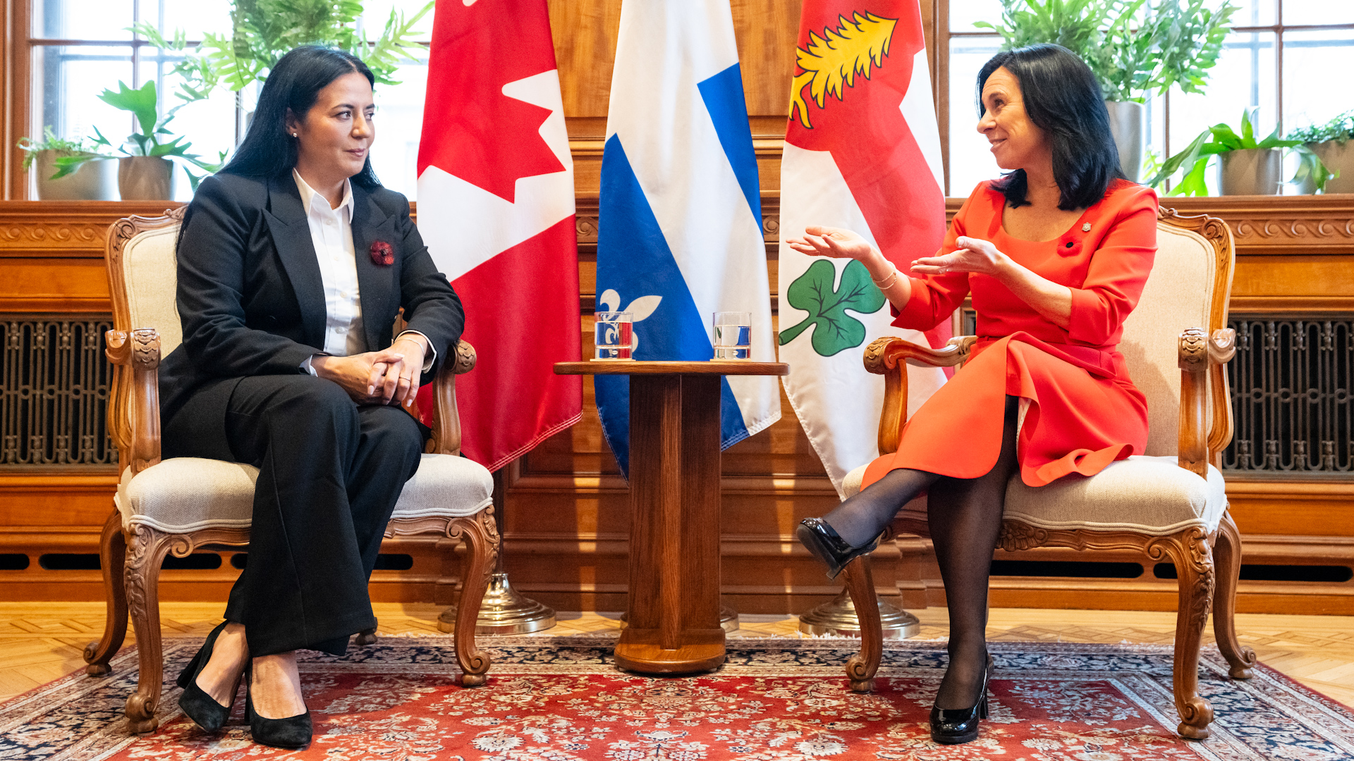 Outgoing Montreal Mayor Valérie Plante meets with mayor-elect Soraya ...