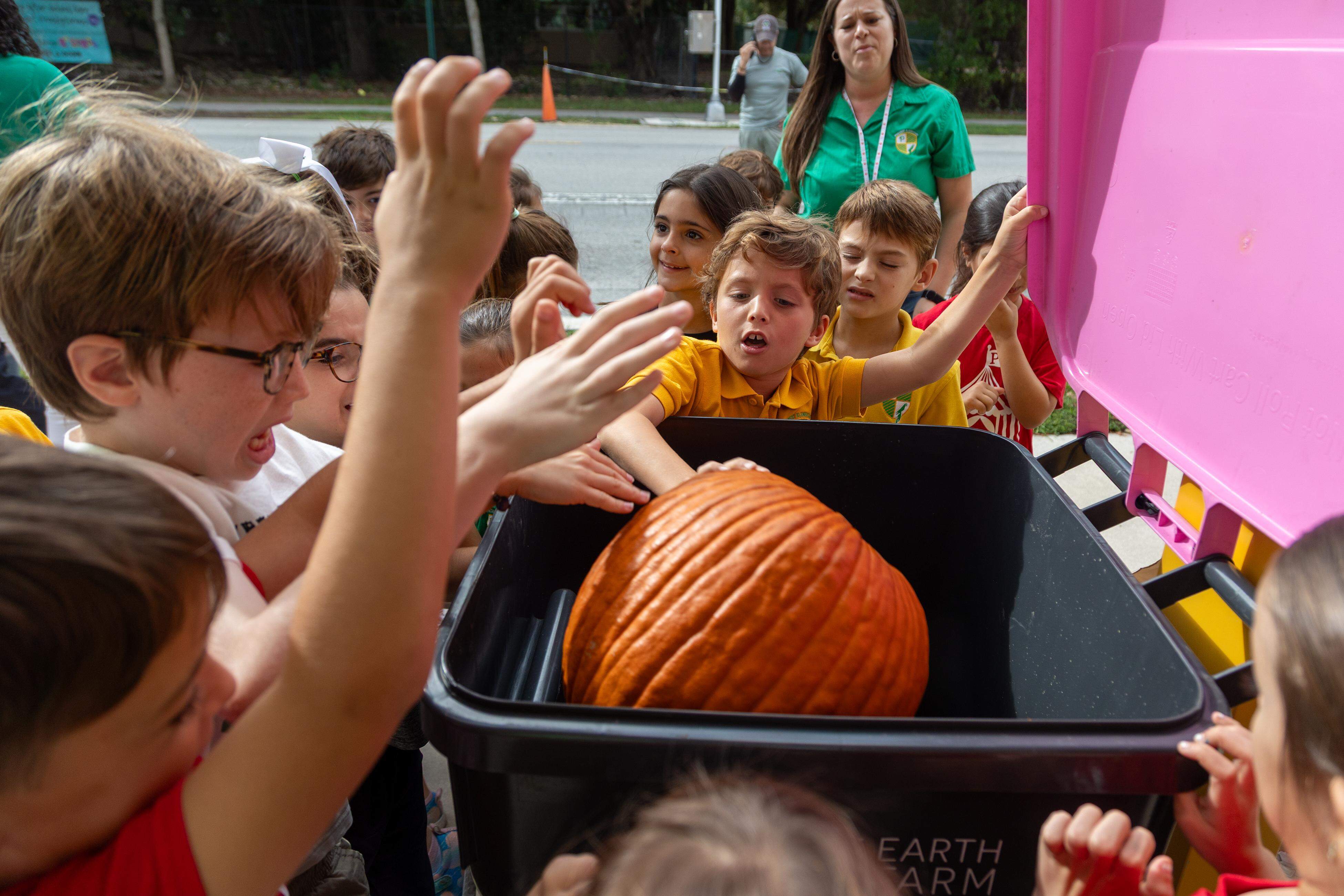 Rotting pumpkins stink for the climate. Miami schools teach kids how to ...