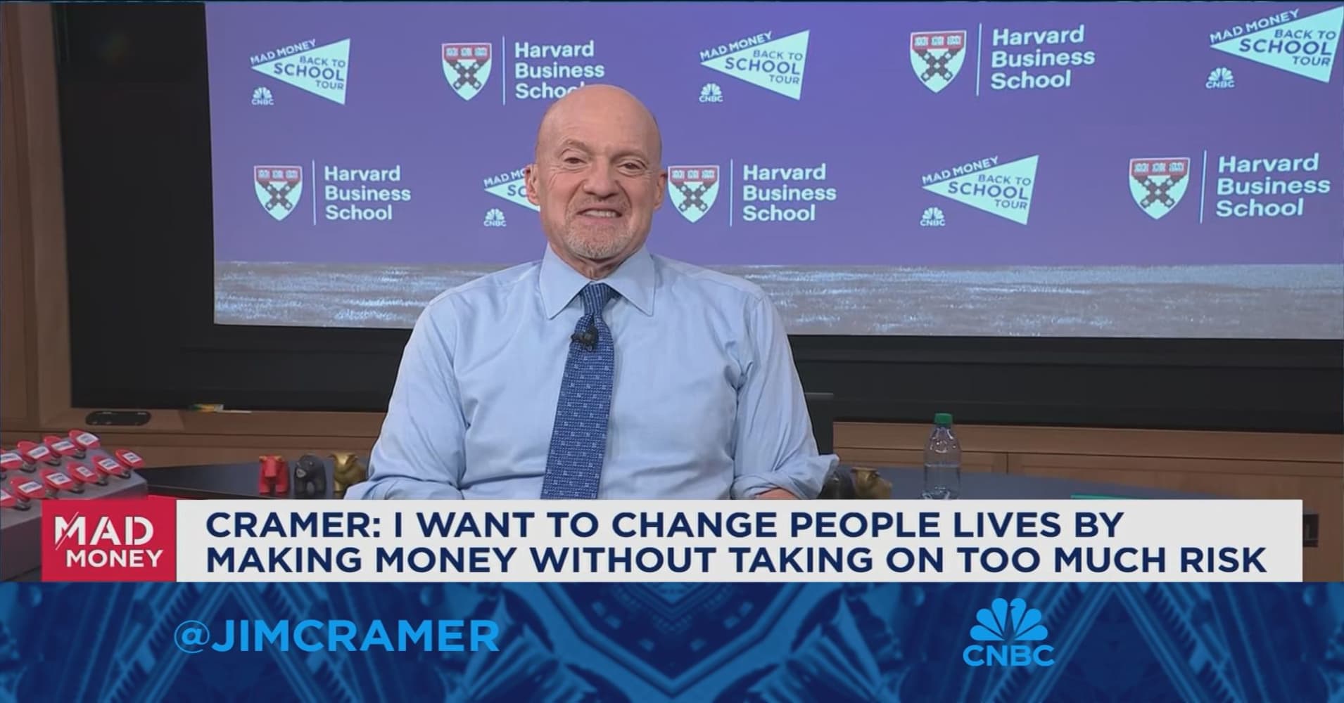 Jim Cramer brings Mad Money to Harvard Business School