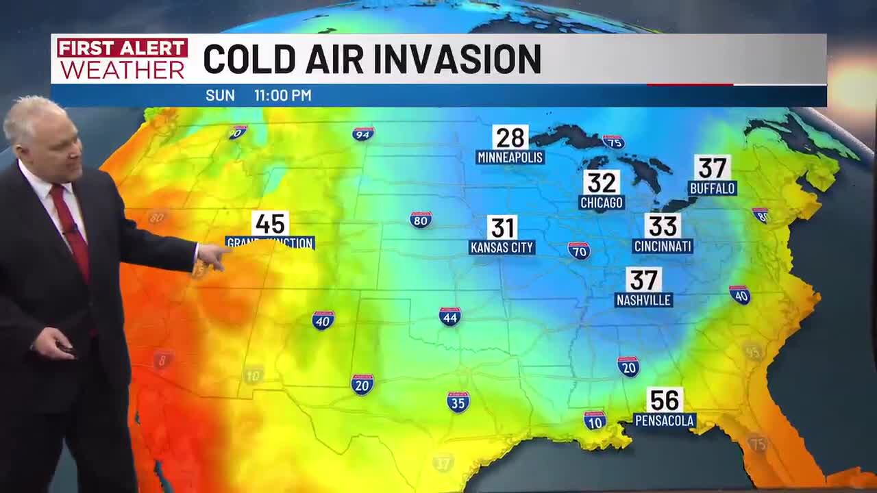 Cooler weather arrives Thursday