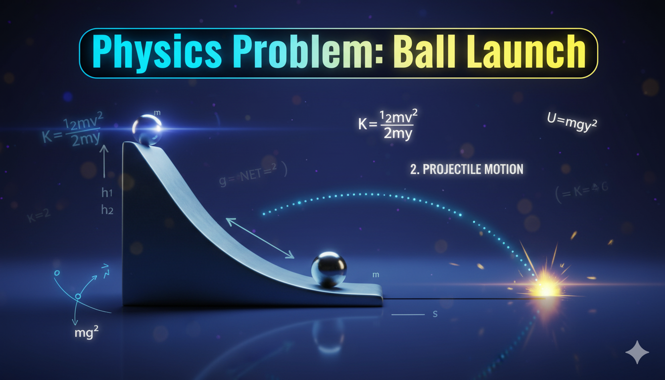 Determining the Distance Traveled by a Ball Rolling Off a Ramp
