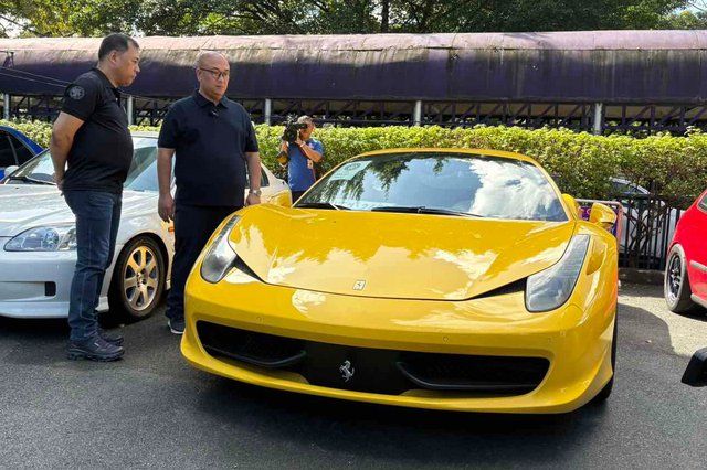 Yellow Ferrari seized by LTO turned over to Customs