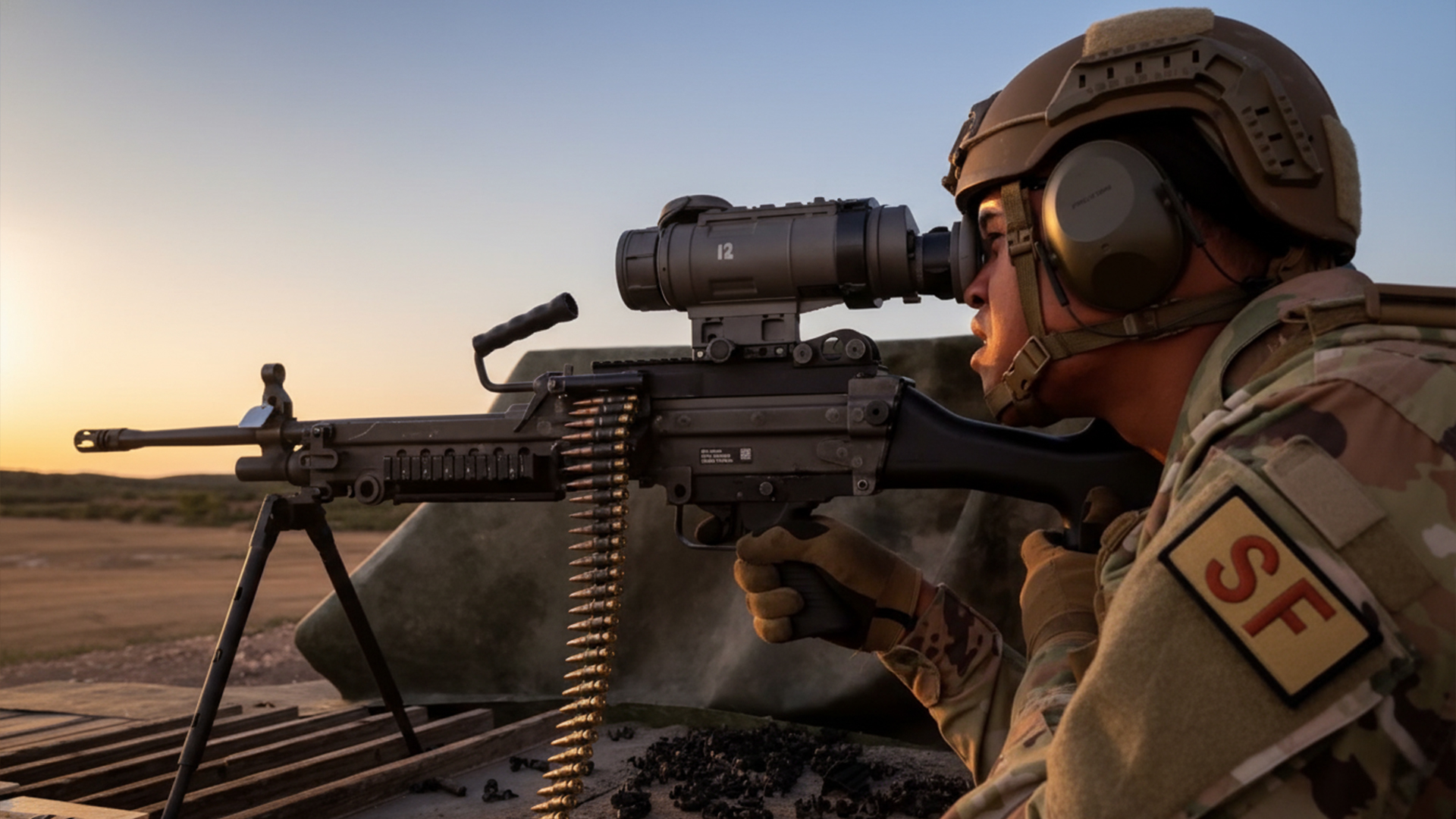 US Air Force In Light Machine Gun Course