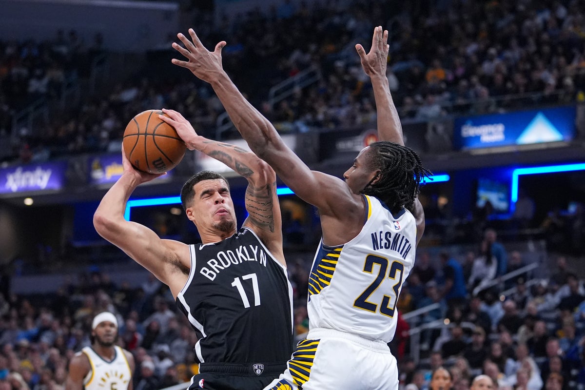 Porter anota 32 puntos y Nets vencen a Pacers 112-103 para obtener su 1ra victoria