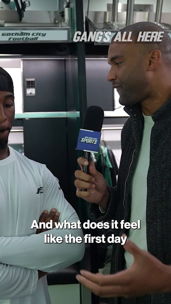 Breece Hall after the first practice without Sauce Gardner & Quinnen ...