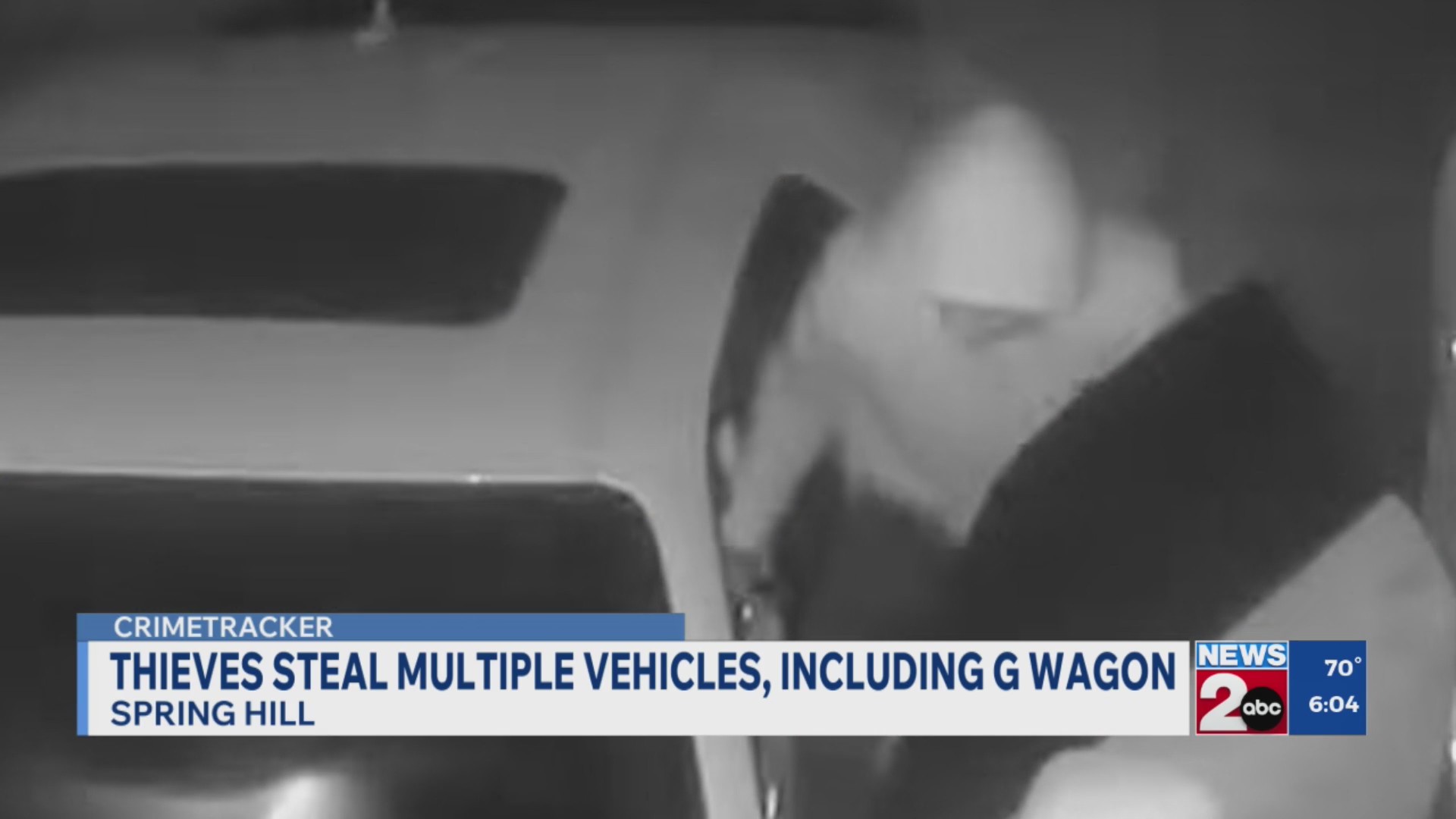 Spring Hill police look for suspects after 3 vehicles stolen in 3 nights
