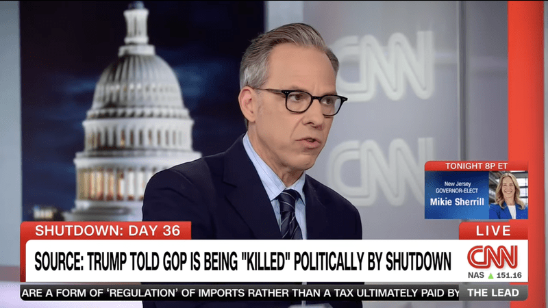 Jake Tapper bashes GOP lawmaker's claims about midterms