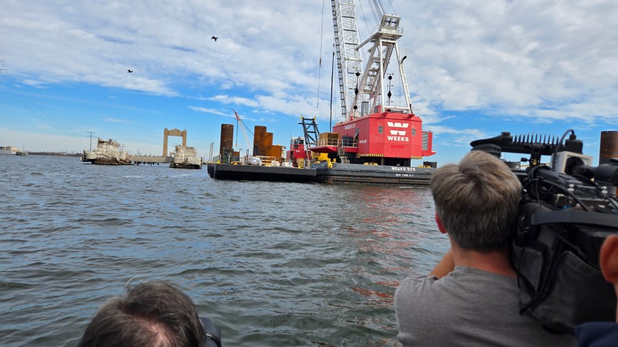 Debris removal, pylon testing underway for Francis Scott Key Bridge rebuild