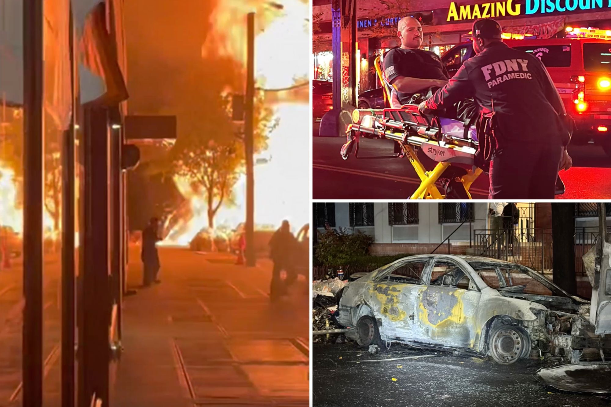 7 FDNY firefighters injured after jaw-dropping NYC car explosion blasts ...