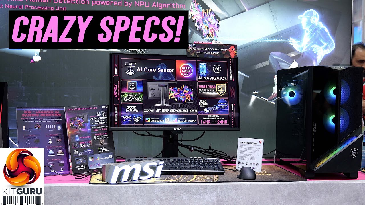 Computex 2025: MSI shows 600Hz monitor, spikeless mobos, AI touch coolers