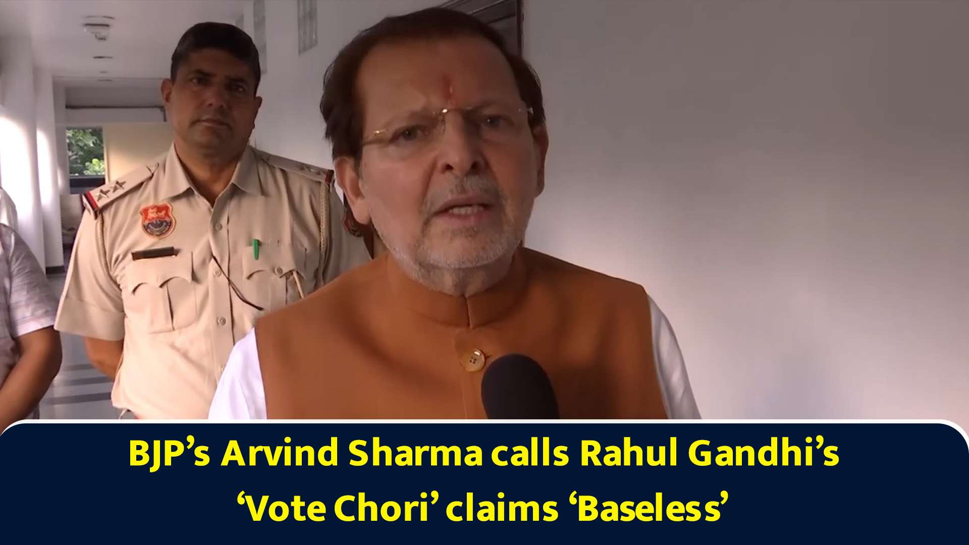 BJP’s Arvind Sharma calls Rahul Gandhi’s ‘Vote Chori’ claims ‘Baseless’