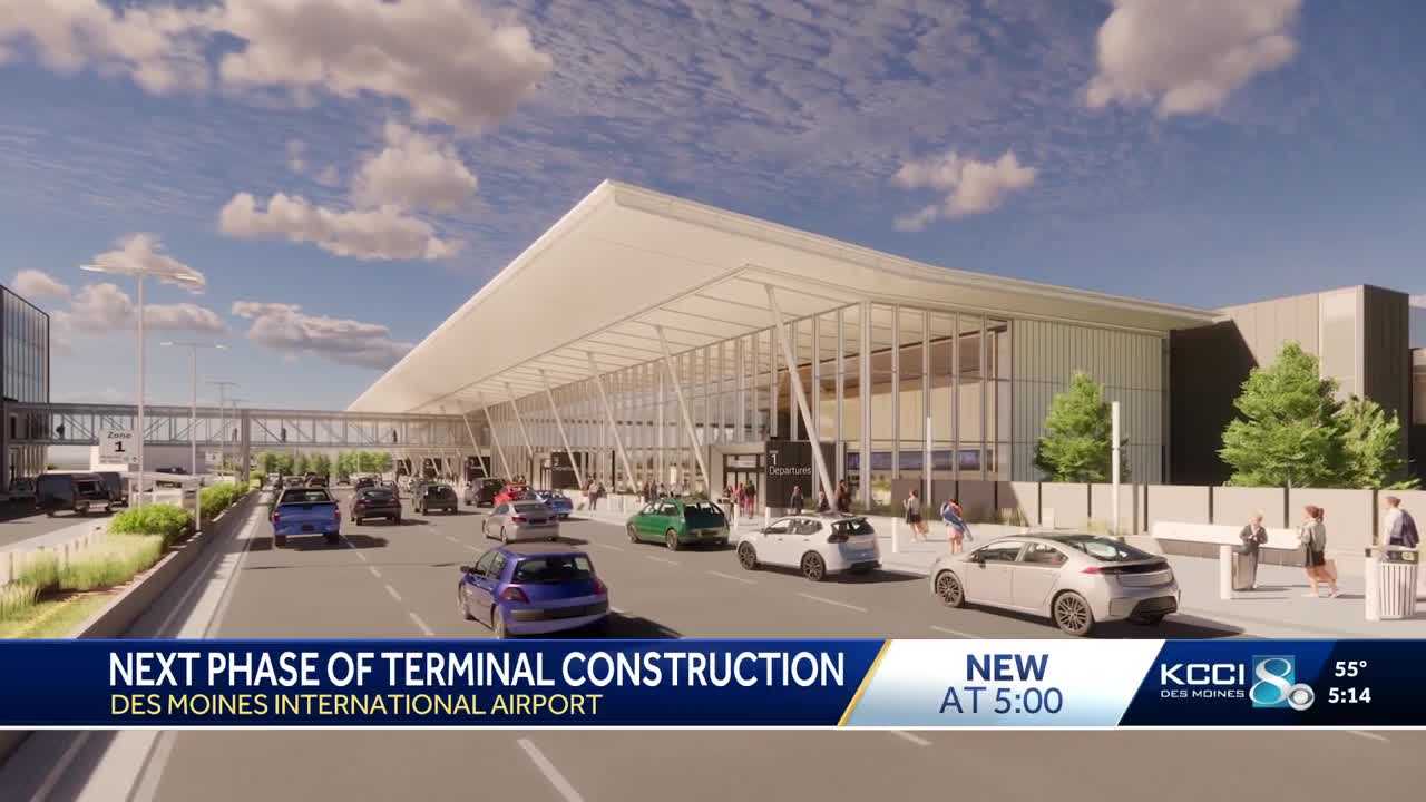 Des Moines airport terminal construction ahead of schedule
