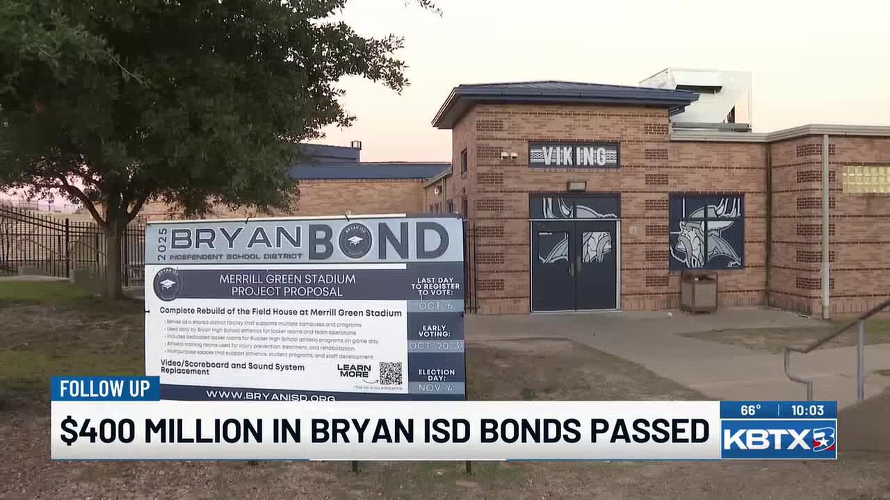 Bryan ISD voters approve $400 million bond package for school upgrades