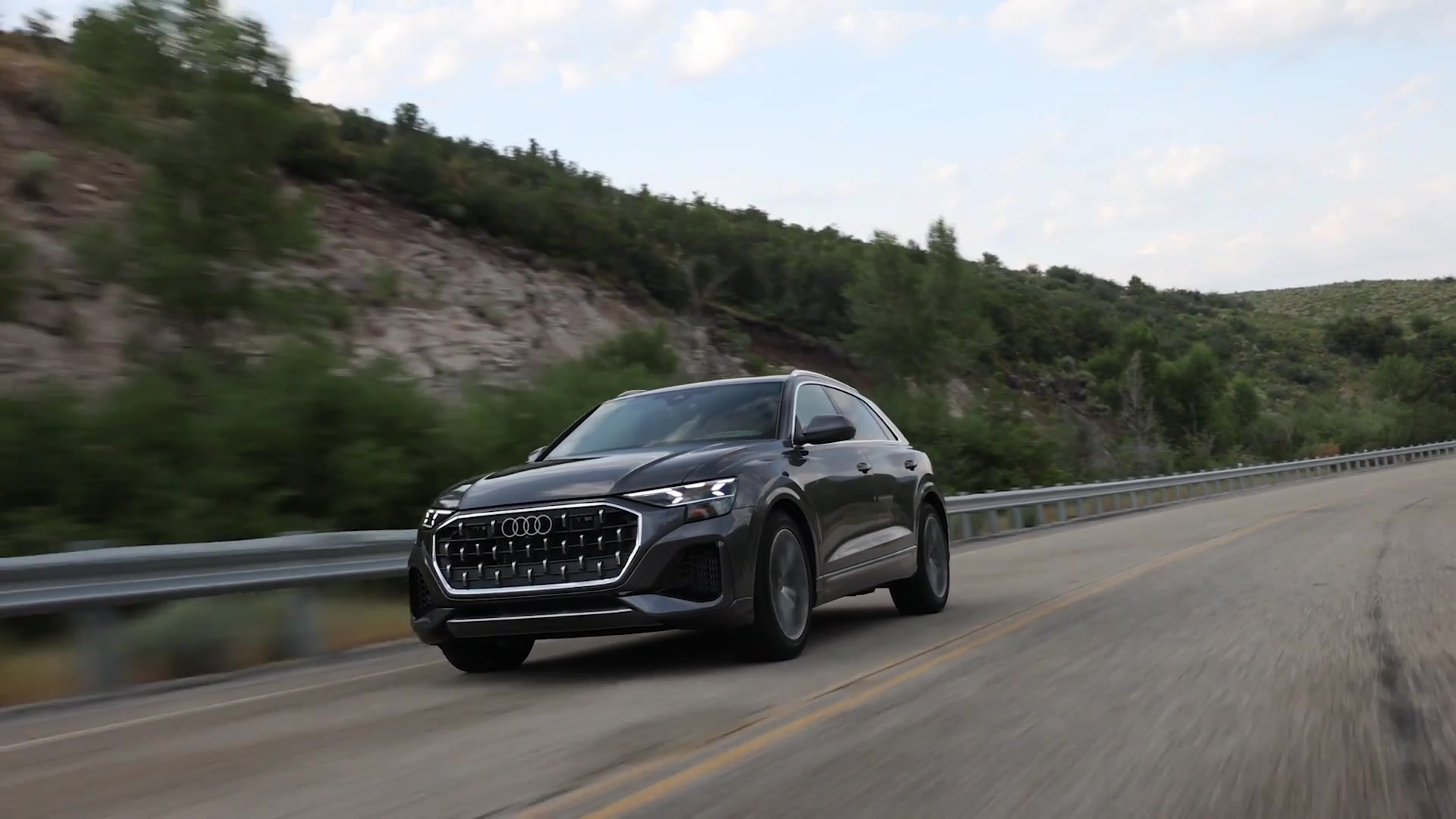 2025 Audi Q8 TFSI Preview in Samurai Grey Metallic