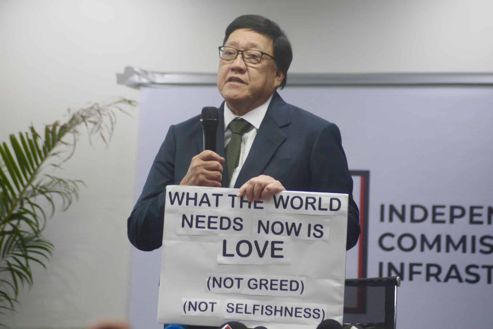 ICI chief Reyes: ‘What the world needs now, is love not greed’
