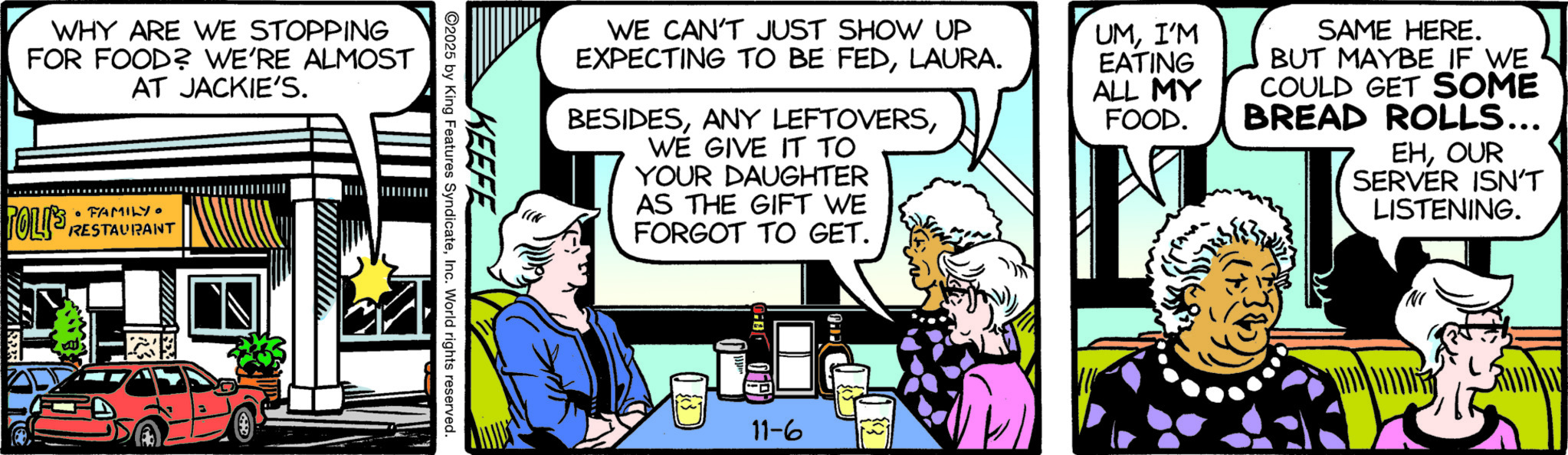 Sally Forth by Francesco Marciuliano; drawn by Jim Keefe