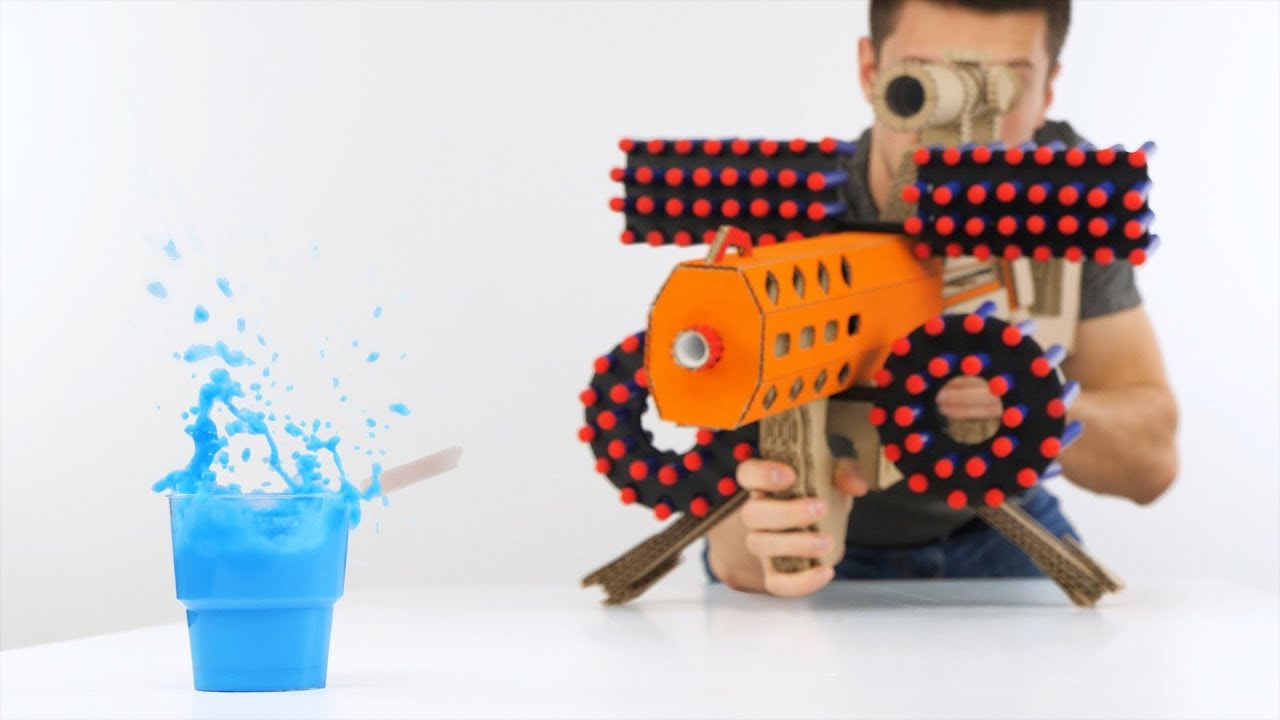 Epic DIY giant cardboard dart gun | Step-by-step build & shooting demo!