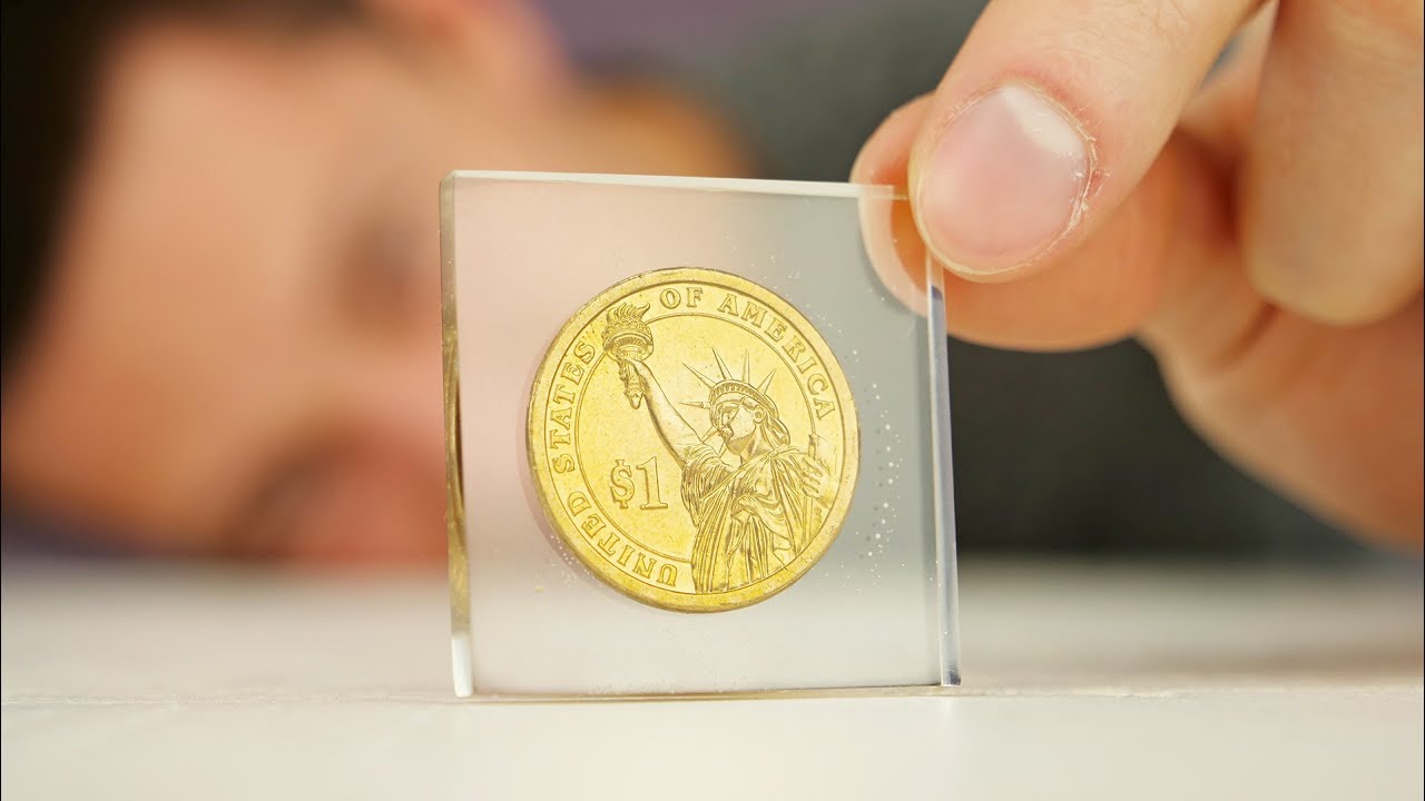 DIY Coin Display: Encapsulate a US Dollar in Crystal Clear Epoxy Resin!