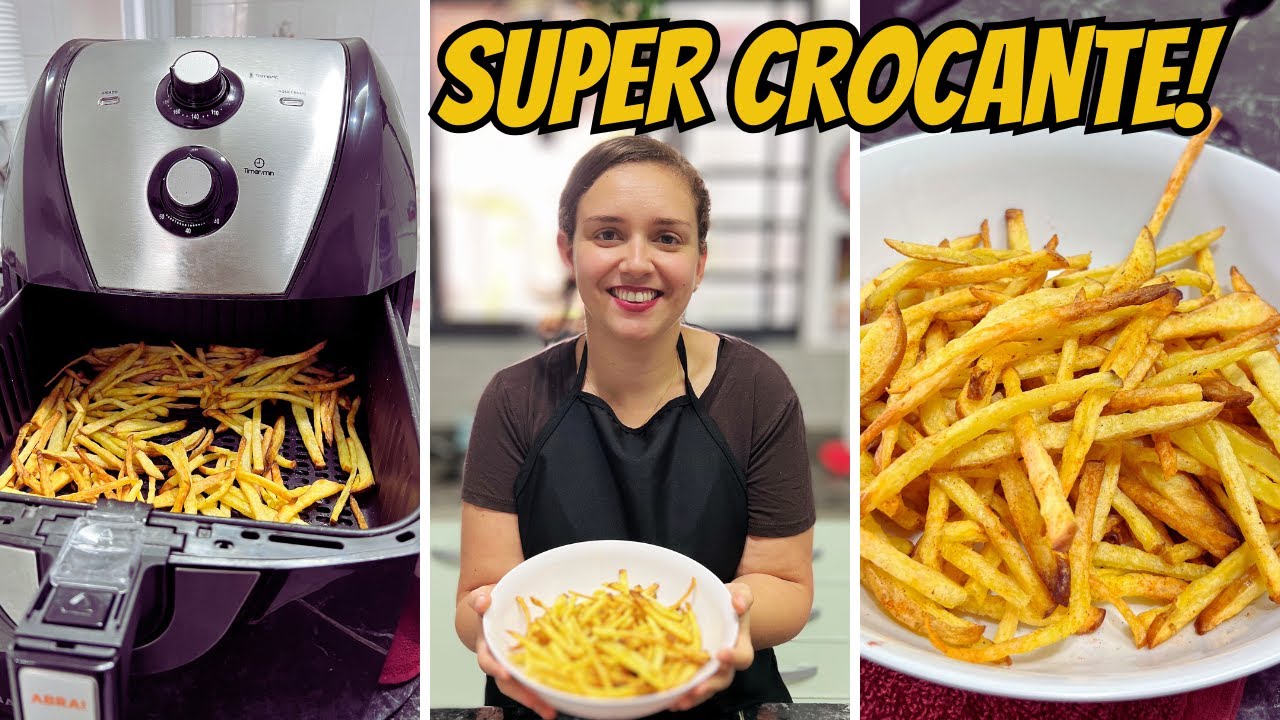 Aprenda a fazer batata frita crocante sem óleo receita saudável e fácil