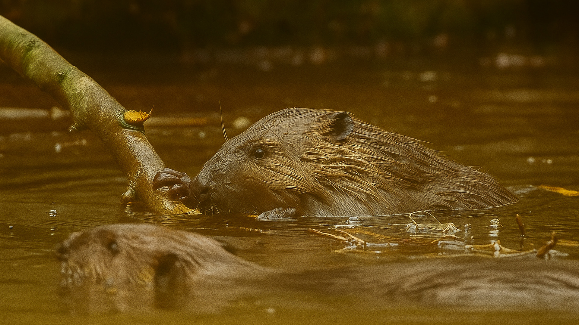 El castor en acción: vida junto al río de cerca