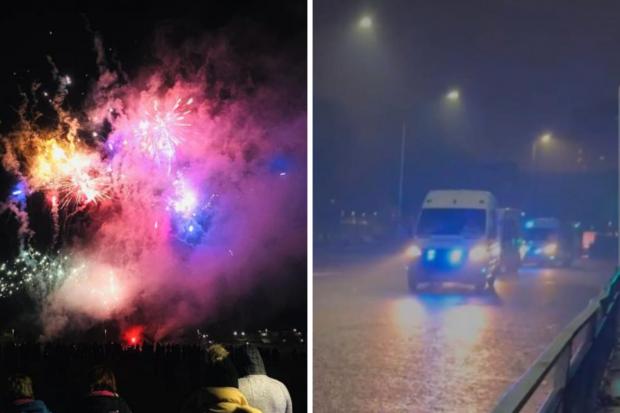 Emergency vehicles 'targeted' by fireworks amid Bonfire Night disorder