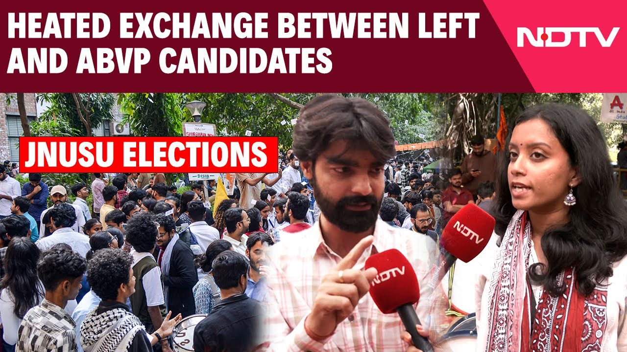 JNU Elections Results | JNU Election 2025: Heated Exchange Between Left ...