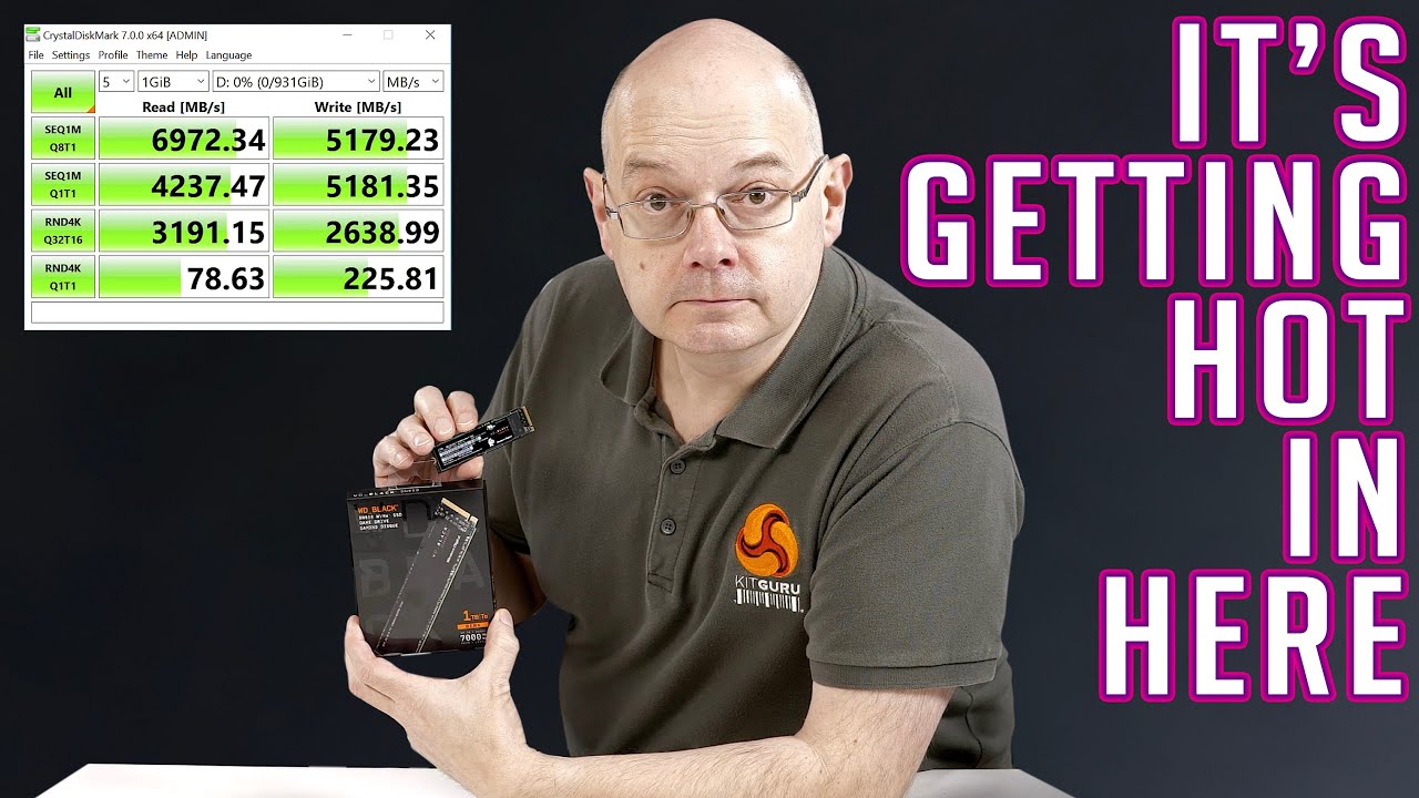 WD BLACK SN850 NVMe M.2 SSD - it's toasty!