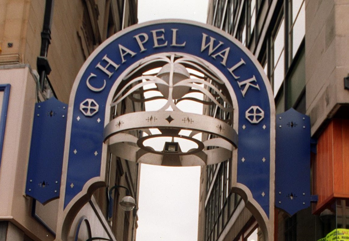 Chapel Walk: Iconic sign over Fargate entrance to Sheffield walk could ...