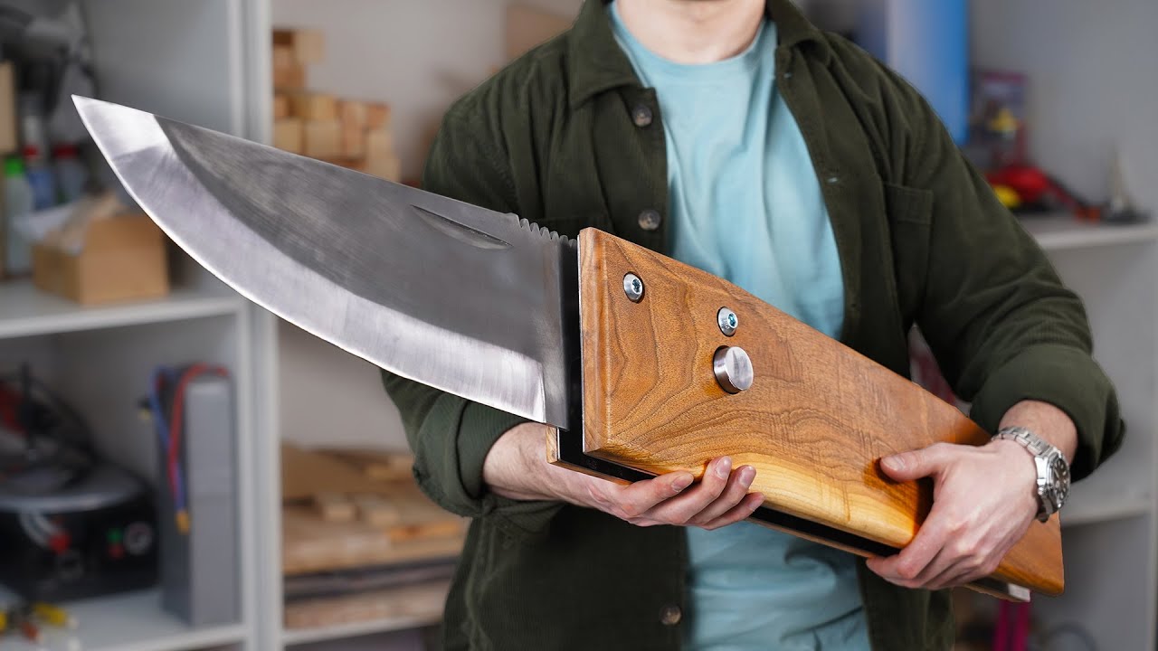 Building a giant folding pocket knife from scratch: Ultimate DIY knife ...