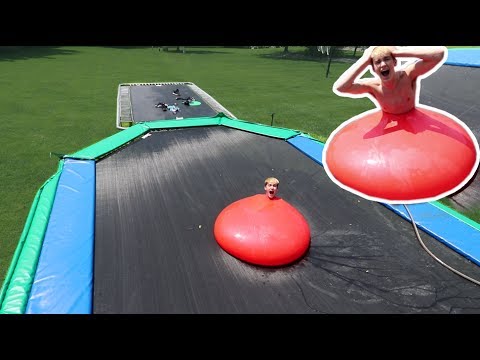 World’s Largest Water Balloon Hits Huge Trampoline