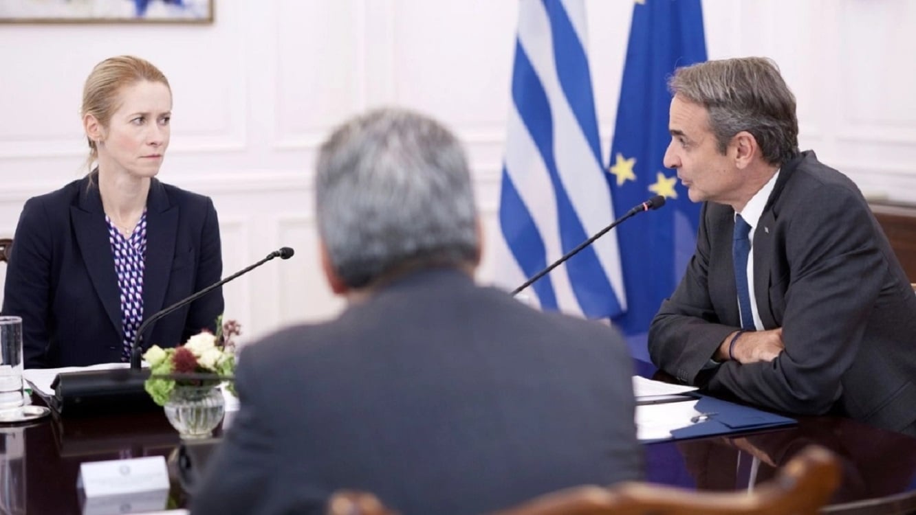 Μητσοτάκης-Κάγια Κάλλας στο Μαξίμου: «Η Ελλάδα πυλώνας σταθερότητας ...