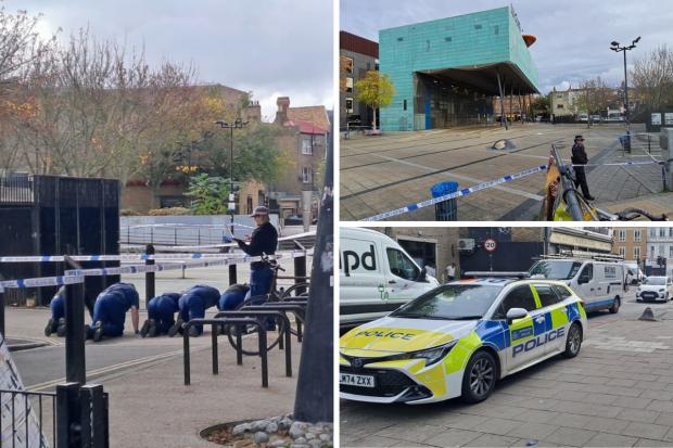 Huge police presence with officers on hands and knees after Peckham ...