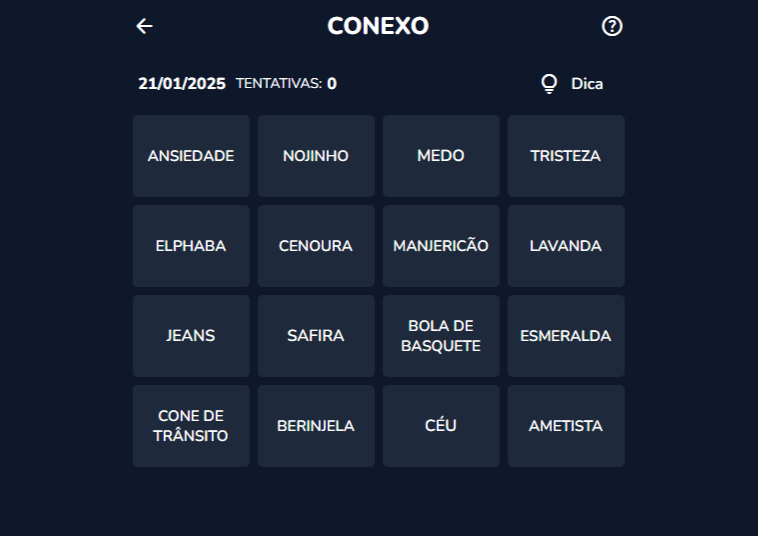 Conexo: o jogo de palavras gratuito que desafia o seu cérebro